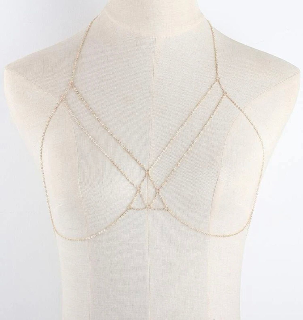 THIGHBRUSH® - Bra Style Body Chain - Silver or Gold
