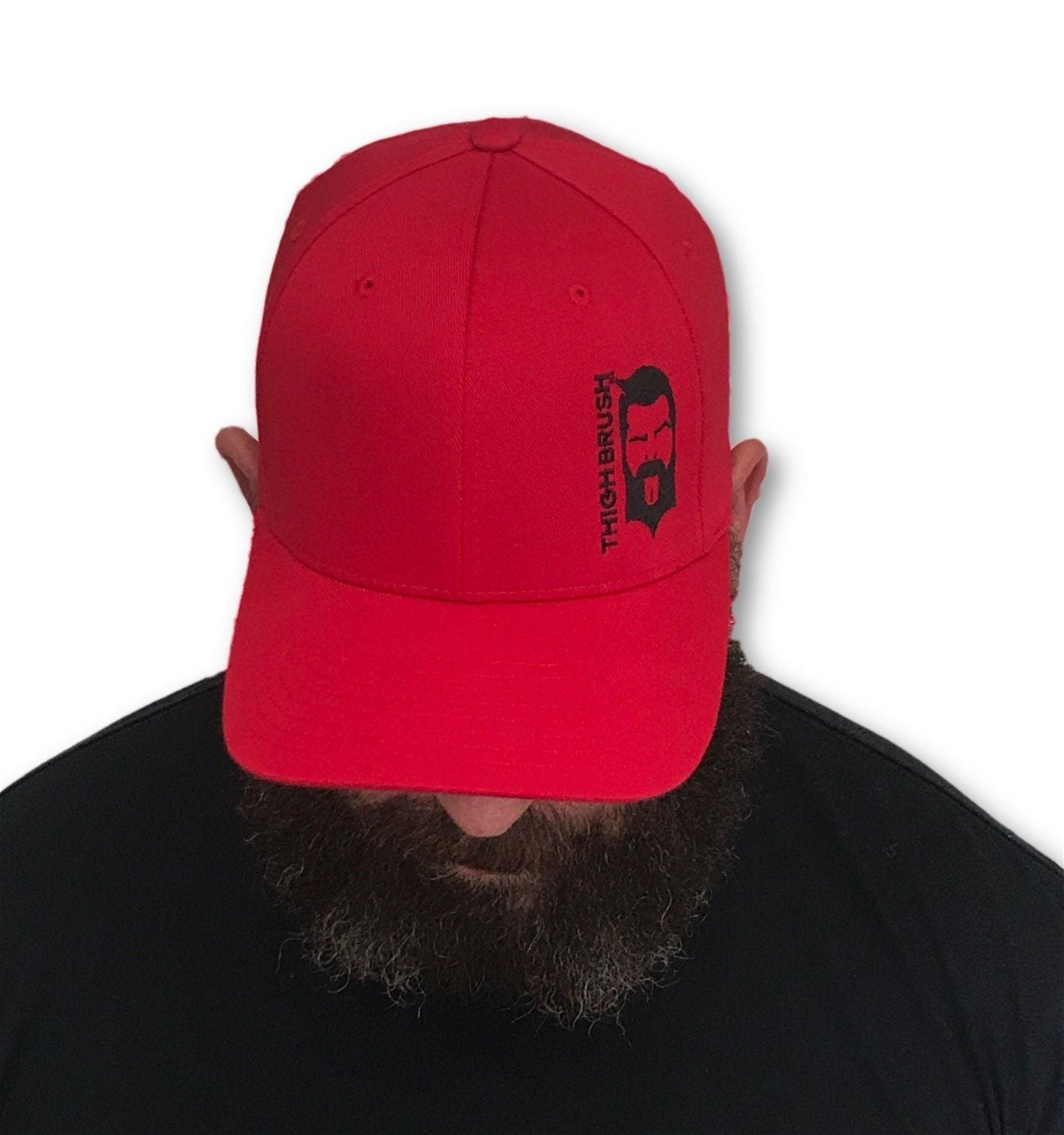 THIGHBRUSH® - FlexFit Hat - Red with Black - #THIGHBRUSHNATION