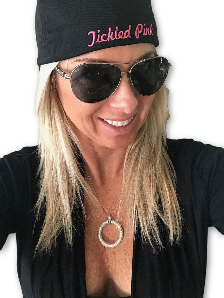THIGHBRUSH® "Tickled Pink" - FlexFit Hat - Black and Pink