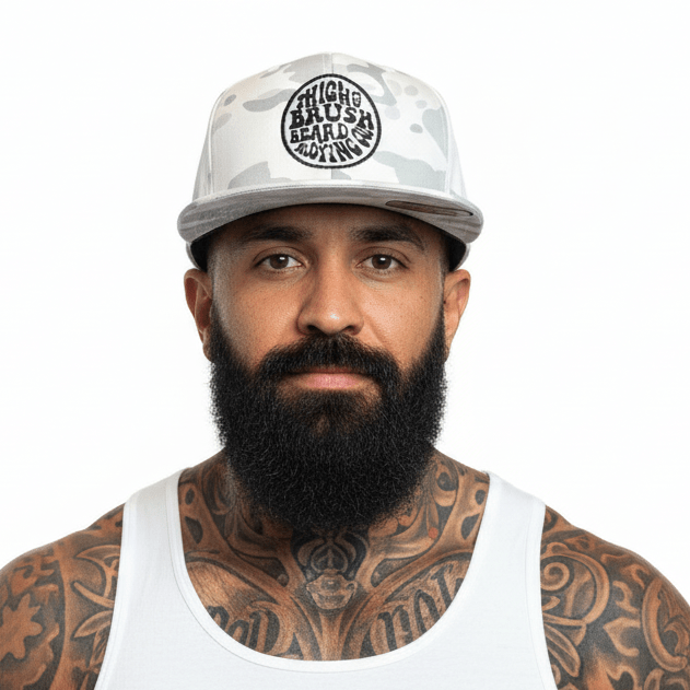 THIGHBRUSH® BEARD RIDING COMPANY - Snapback Hat - Multicam Alpine Whit