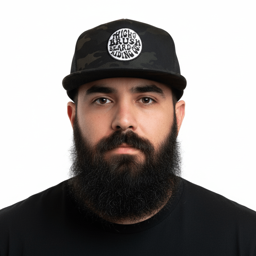 THIGHBRUSH® BEARD RIDING COMPANY - Trucker Snapback Hat - Camo - Multi